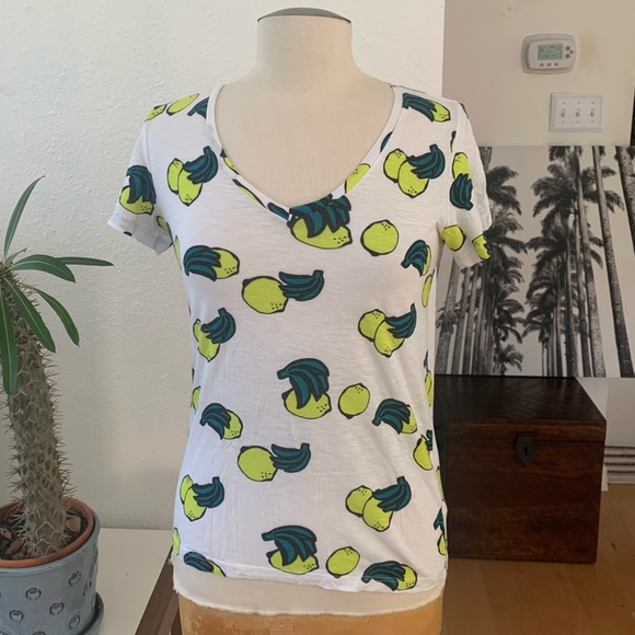 Marine Layer | Tops | Marine Layer Lemon Tee With Vneck Soft Cotton ...